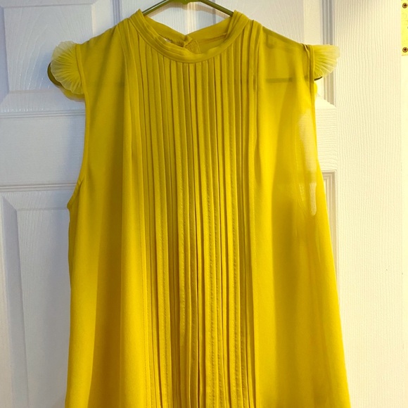 Tops | Yellow Sheer Blouse | Poshmark